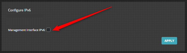 How to Disable IPv6 at Interface Level on the Network Security appliance