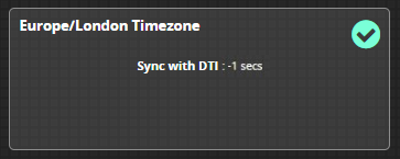 What Does "Sync with DTI: -1 Secs" On the appliance Web UI mean?
