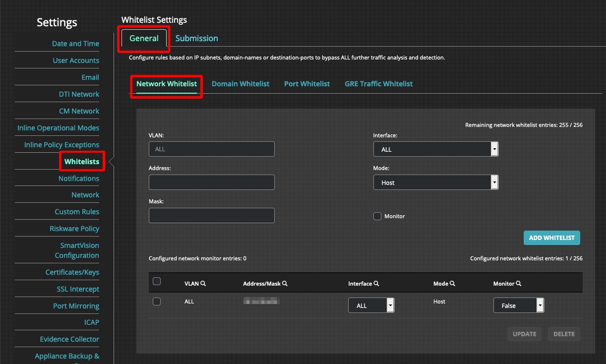 How to Whitelist for Test Services on Network Security and Email ...